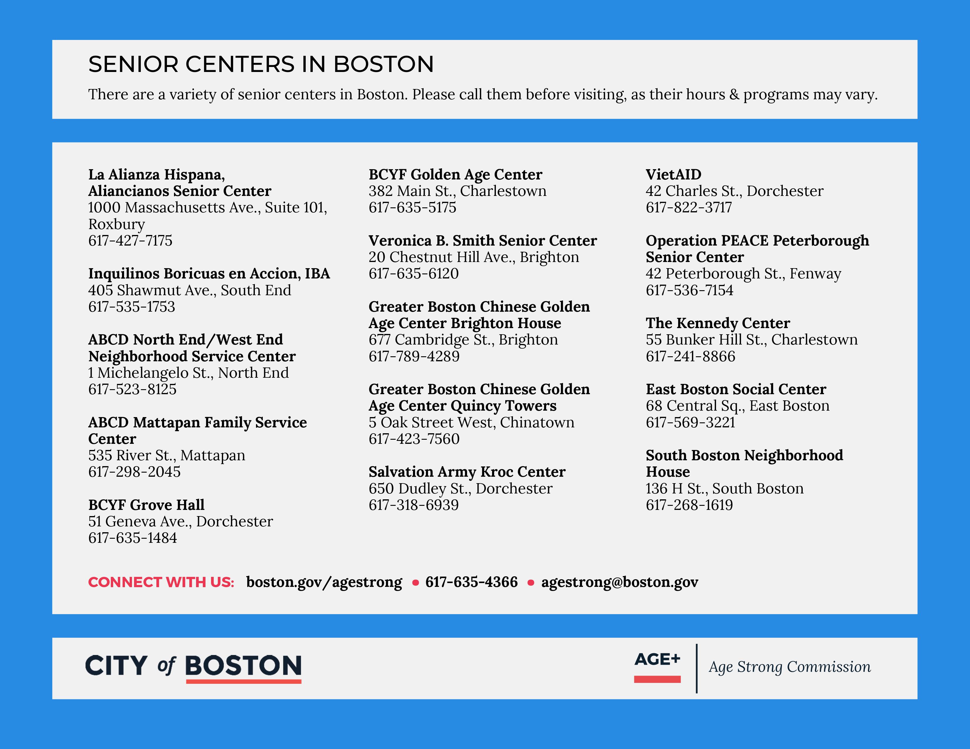 Age Strong Commission | Boston.gov