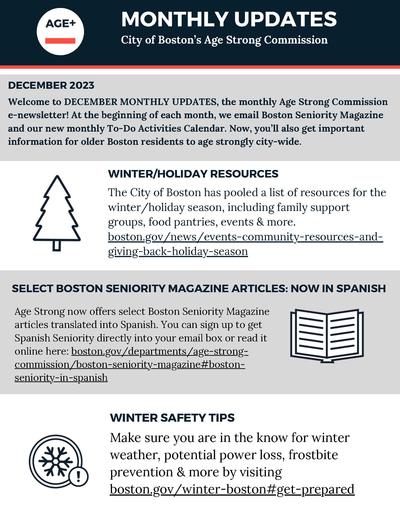 Age Strong Monthly Updates | Boston.gov