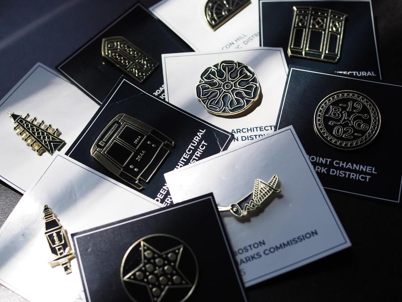 Landmarks Commission promotional pin giveaway | Boston.gov
