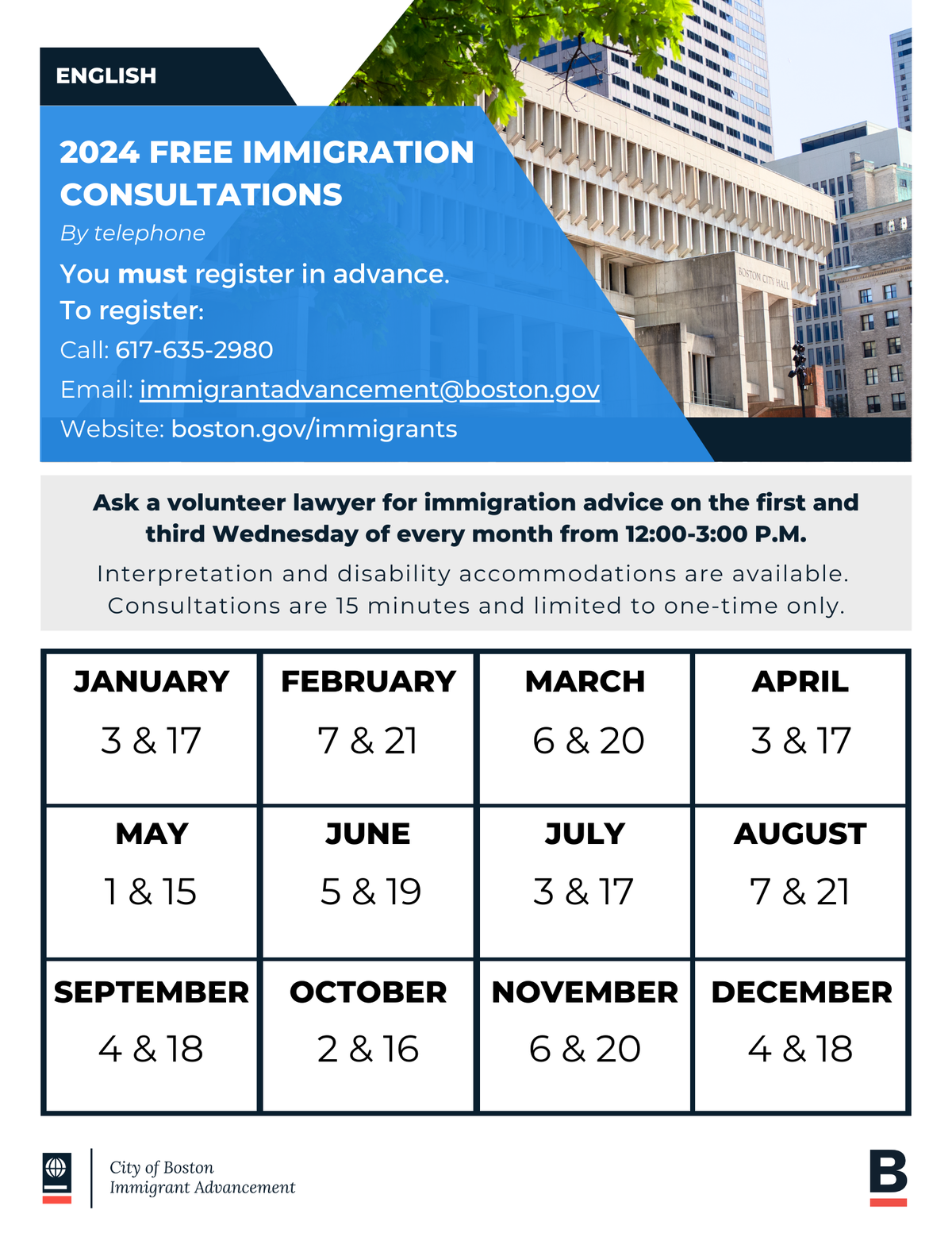 Free Immigration Consultations | Boston.gov